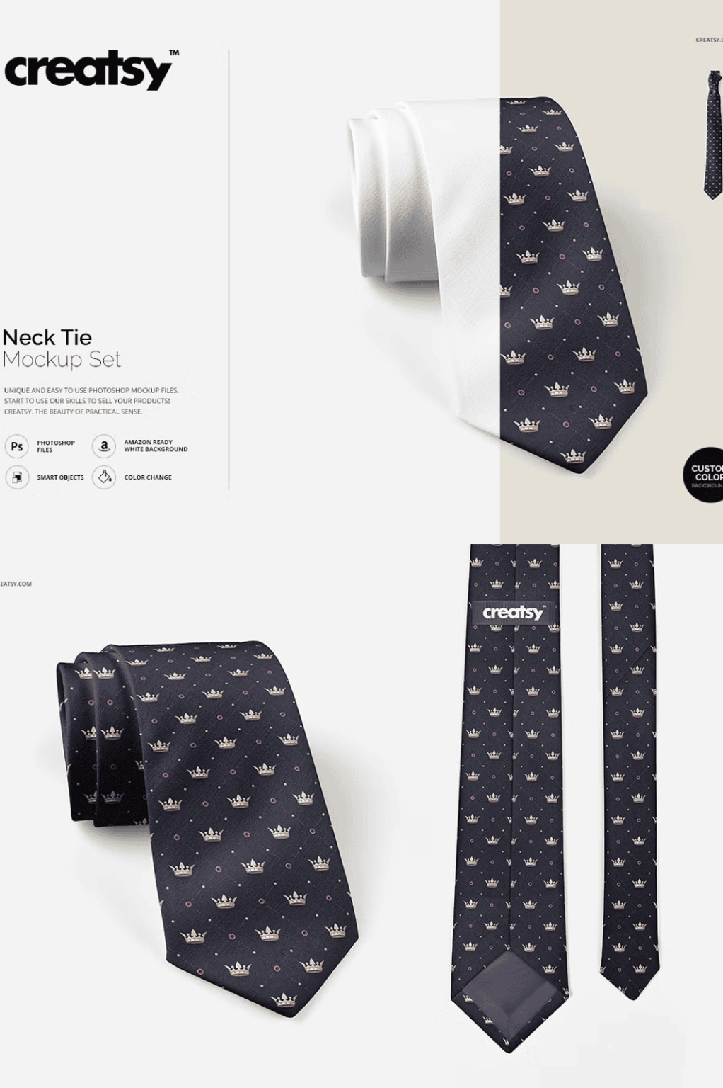 Neck Tie Mockup Set - The Danny - Mockup Design Resources