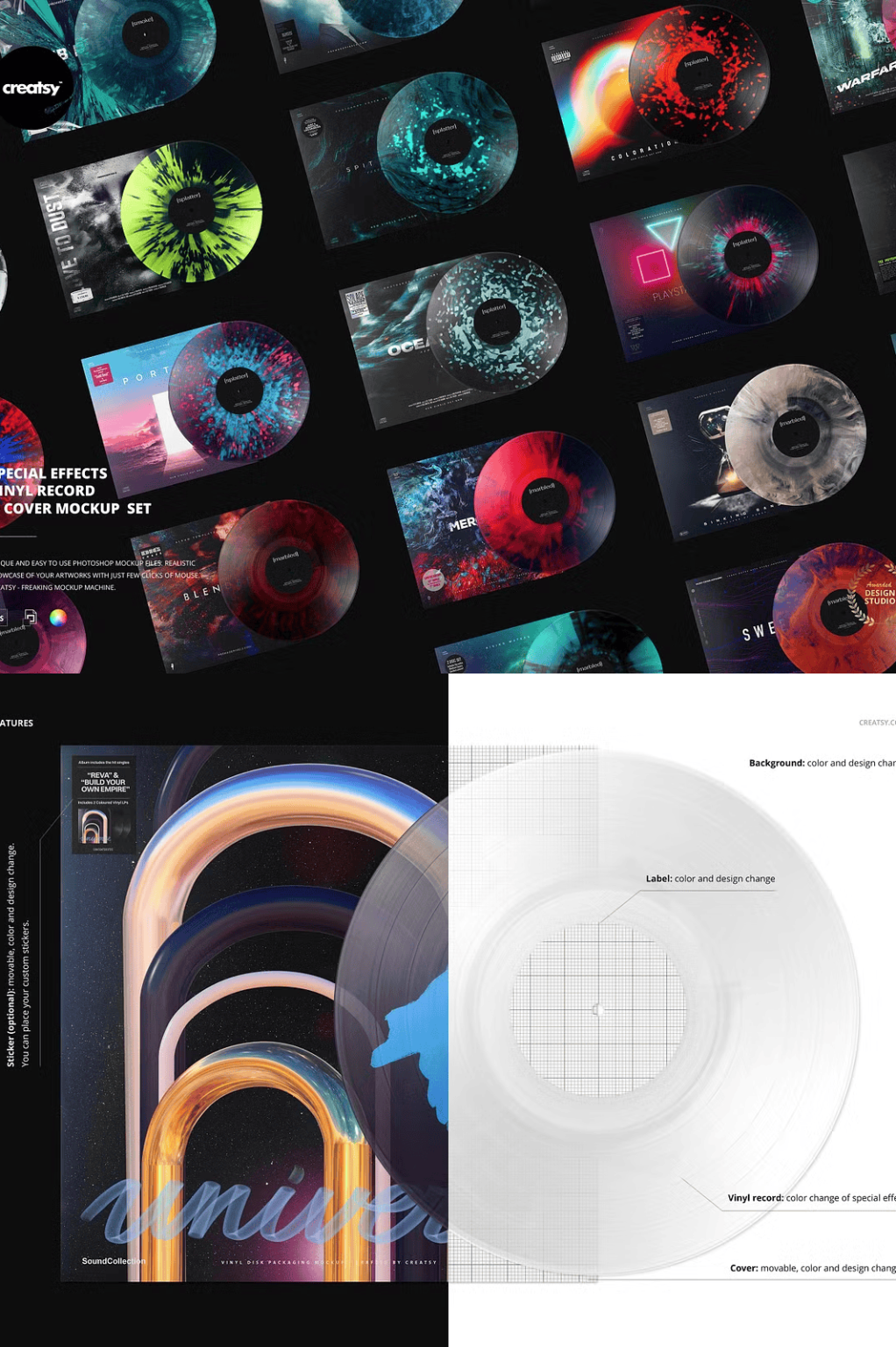 Vinyl Record & Cover Mockup Set - The Danny - Mockup Design Resources