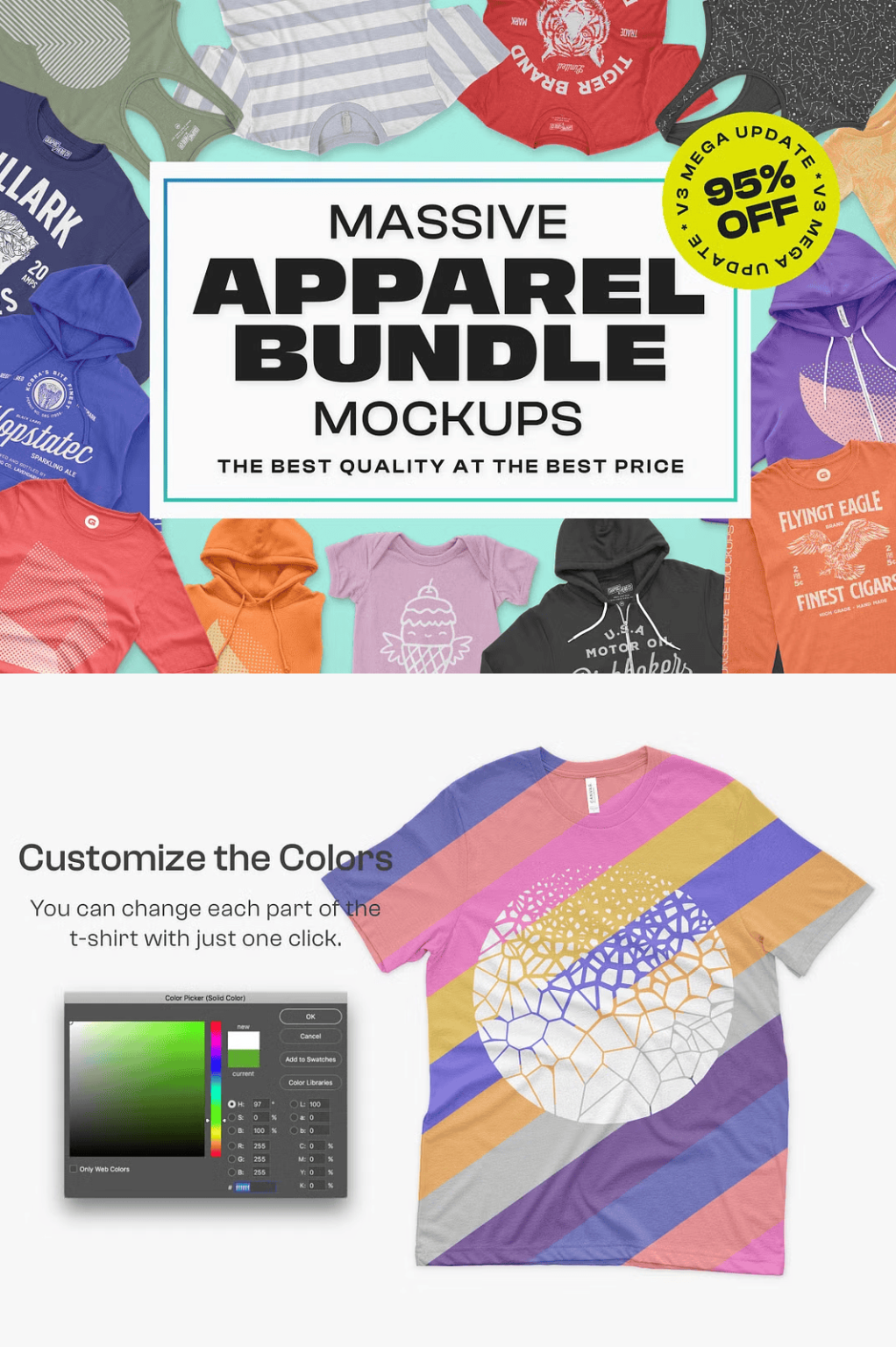 Massive Apparel Mockups Bundle - The Danny - Mockup Design Resources
