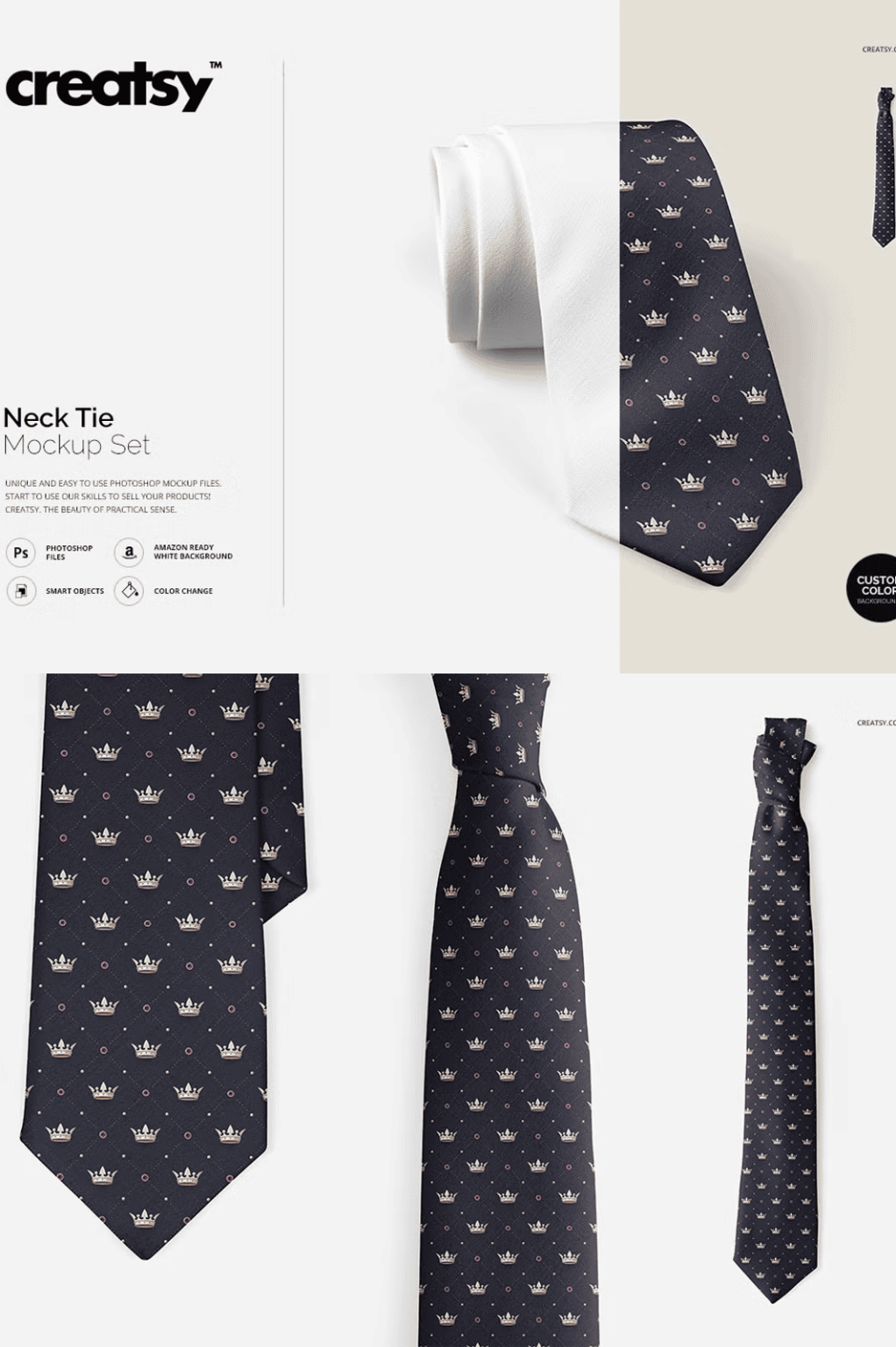 Neck Tie Mockup Set - The Danny - Mockup Design Resources