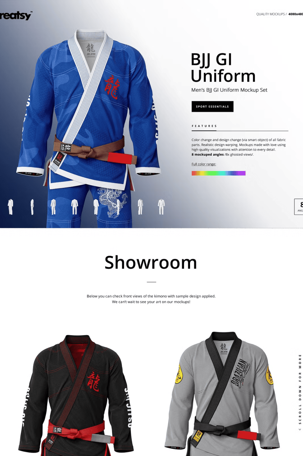 Brazilian Jiu Jitsu GI Mockup - The Danny - Mockup Design Resources