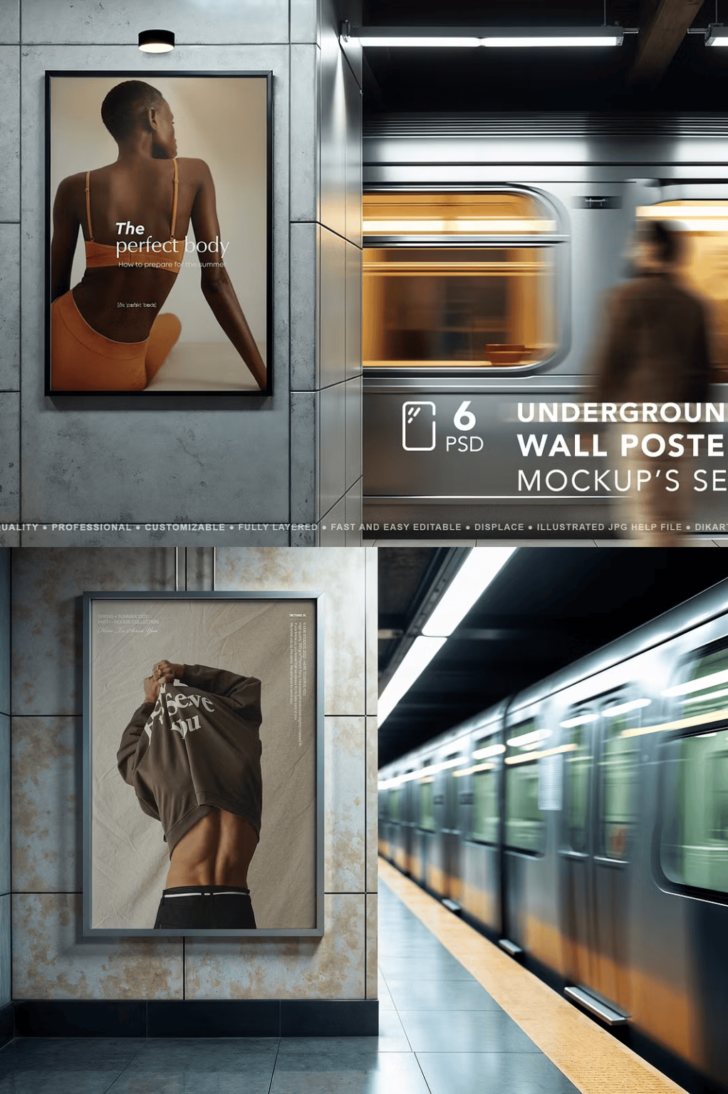 Underground Wall Poster Mockups - The Danny - Mockup Design Resources
